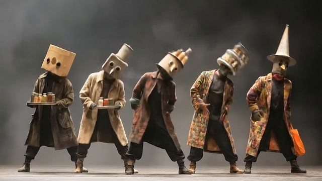 Saffron Smoke Parade – Surreal AI Dance Video 4K-(2160p60)