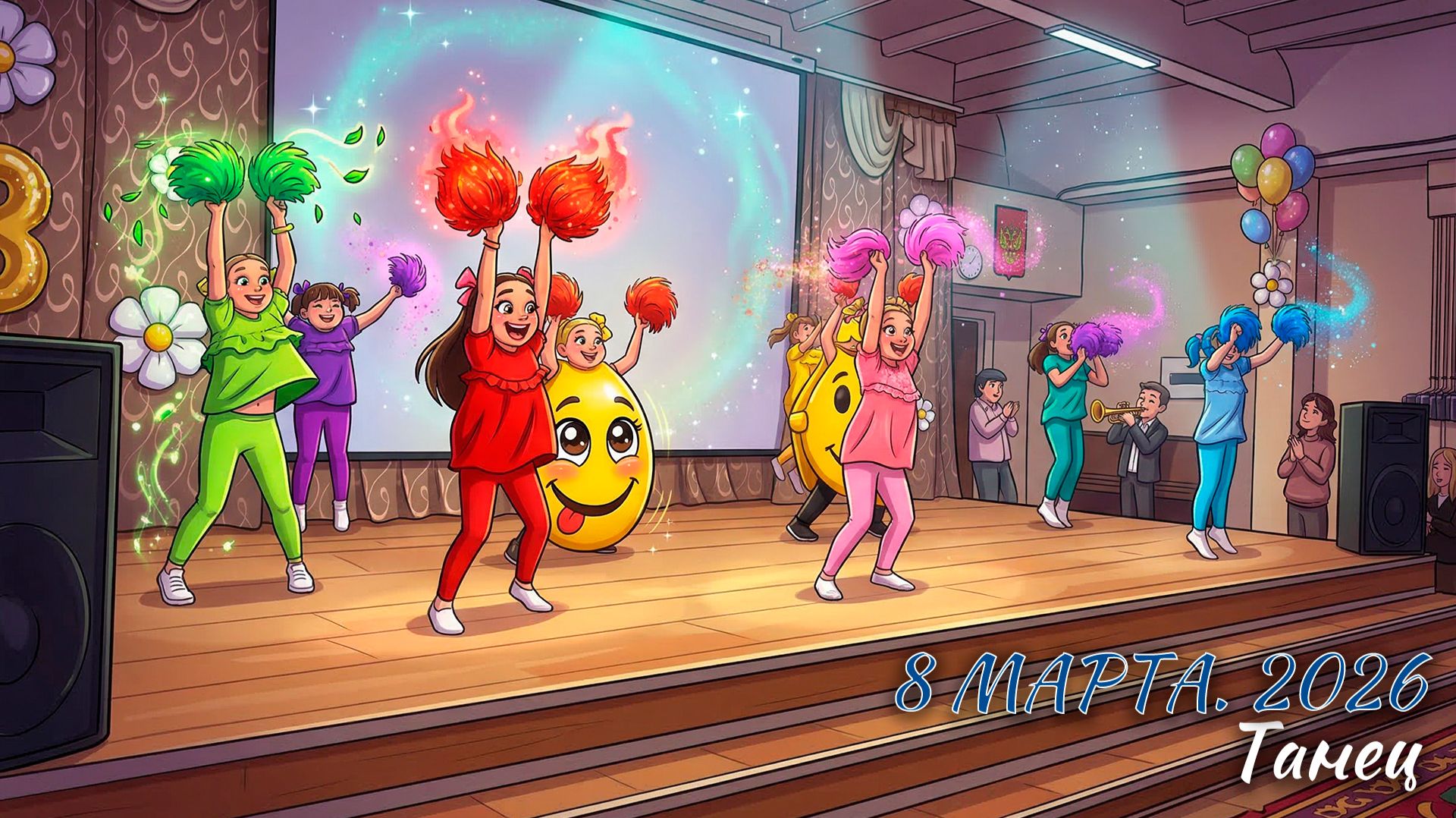 🌷 Поздравительная открытка от 1Б