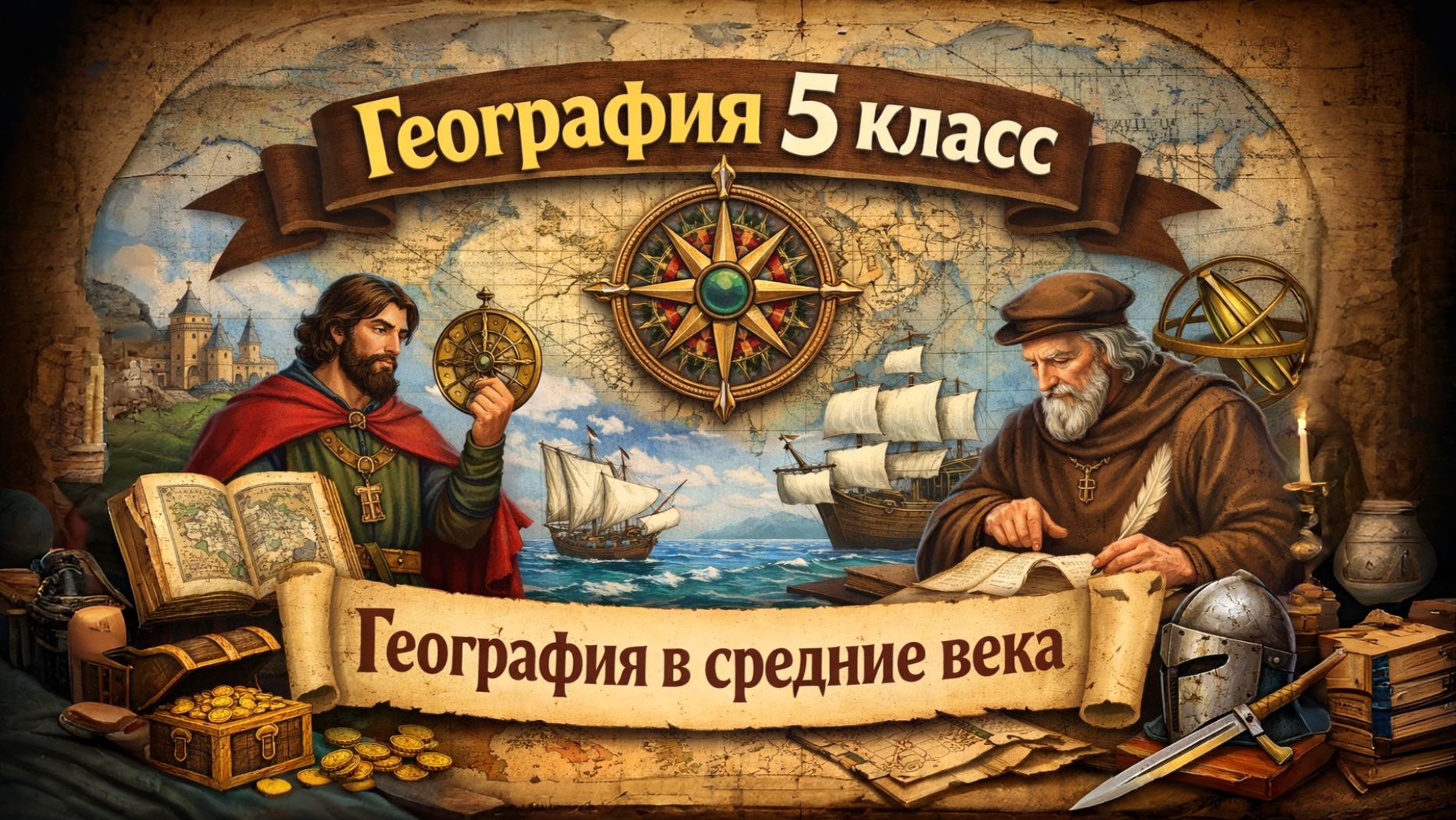 § 3 "География в средние века", География 5-6 класс, Полярная звезда