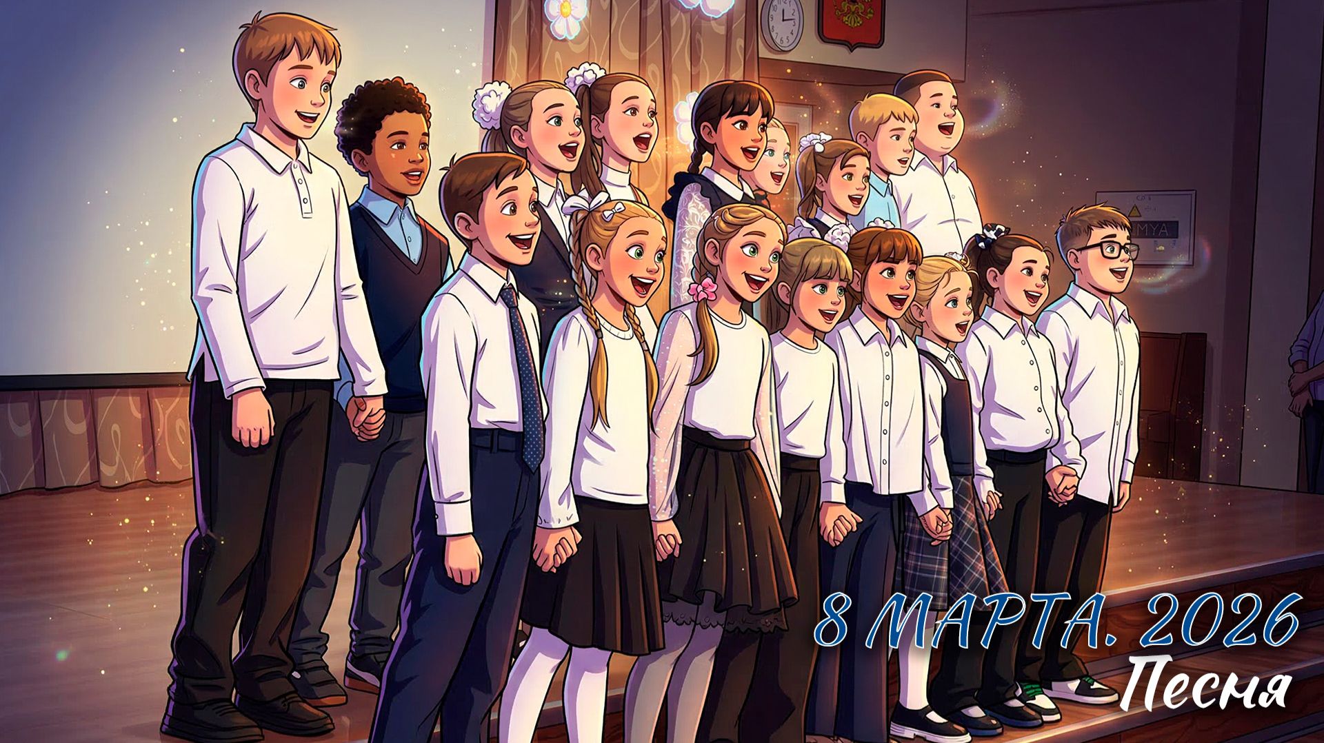 🌷 Поздравительная открытка от 1В