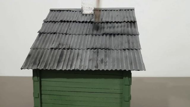 Осенний деревенский домик из картона своими руками _ DIY