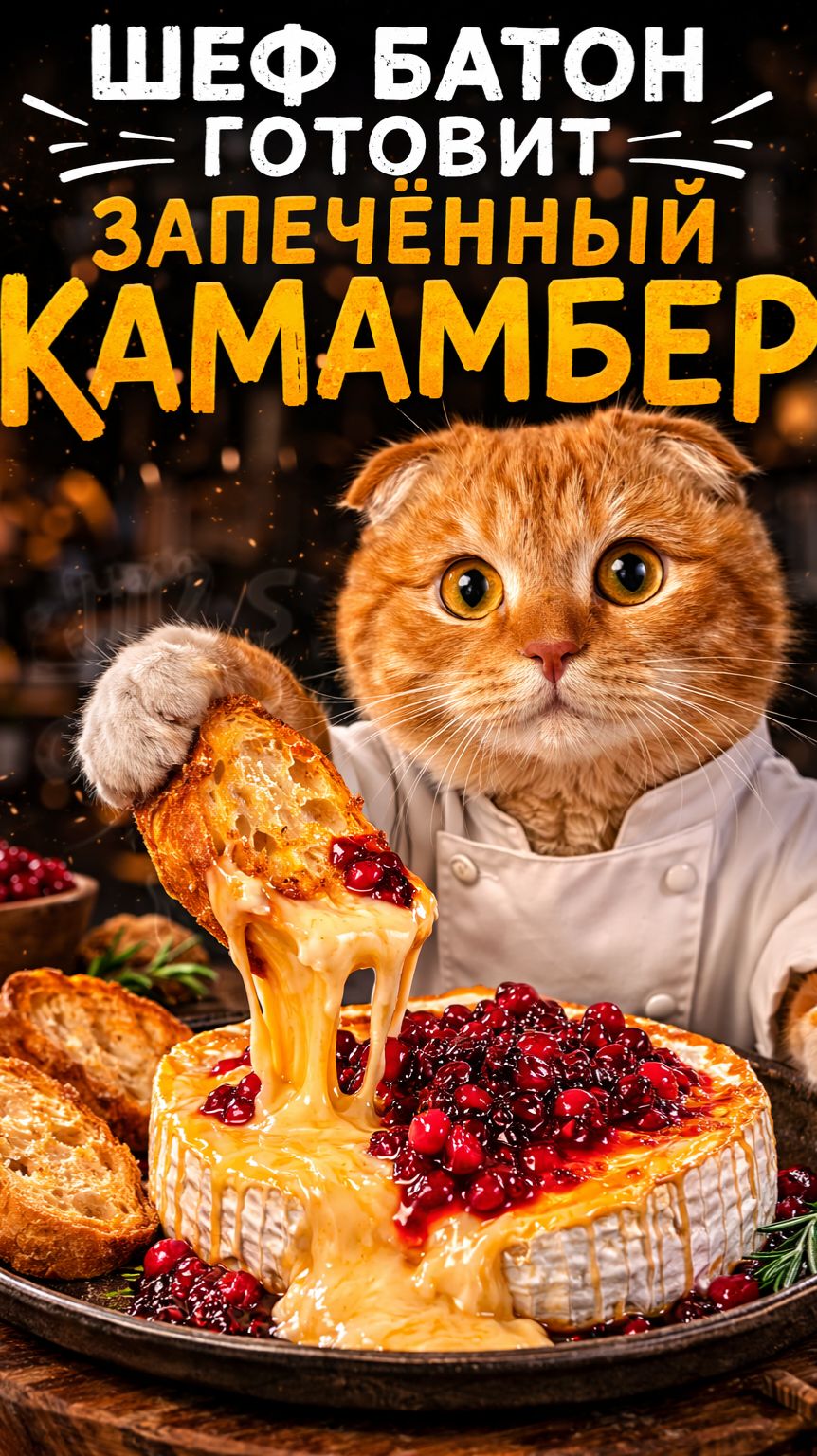Запечённый камамбер.