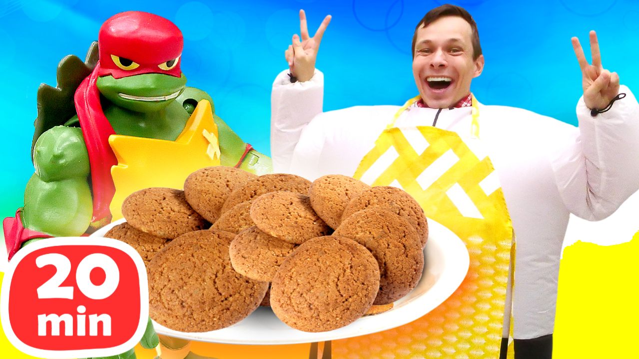 Не только пицца! Черепашки Ниндзя и Федя Капуки пекут овсяное печенье 🍪😀