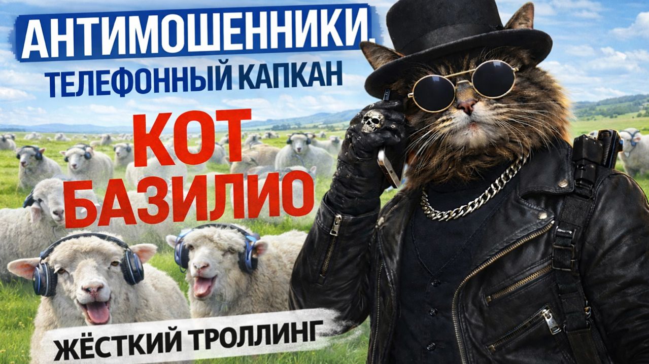 КОТ БАЗИЛИО / ЗАГОН ГАРНИТУРНЫХ ОВЕЦ / МОШЕННИКИ ЗВОНЯТ ПО ТЕЛЕФОНУ