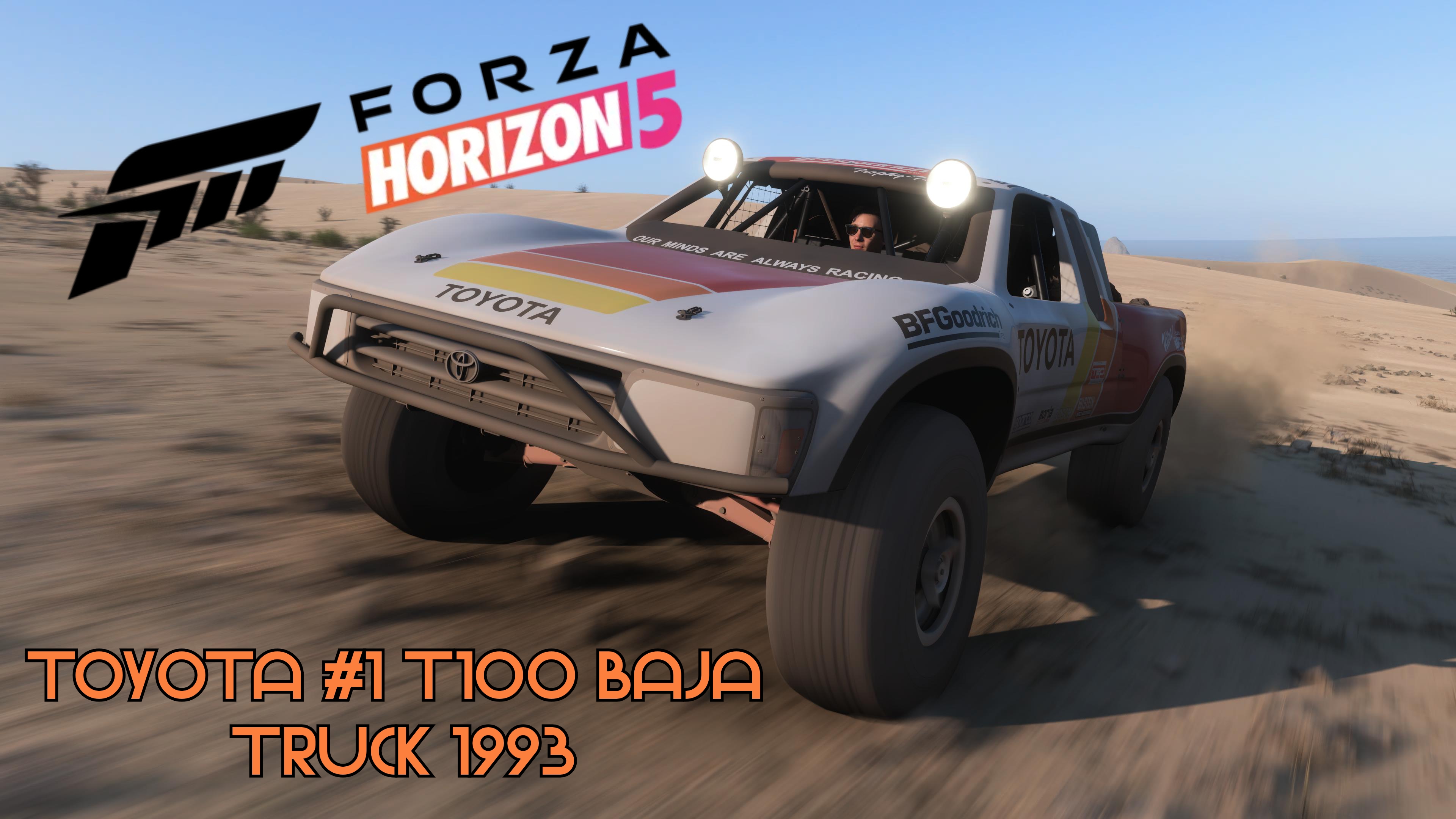 "Трофи-машина: Toyota #1 T100 BAJA Truck 1993 рвёт трассы Forza Horizon 5"