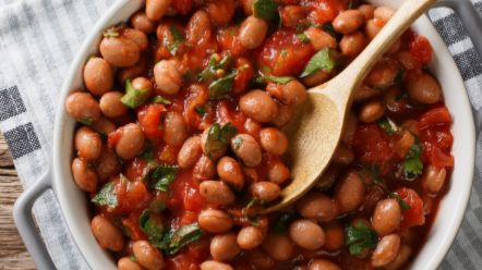 Тушёная фасоль.