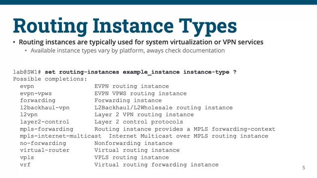 003. Routing Instances and RIB Groups