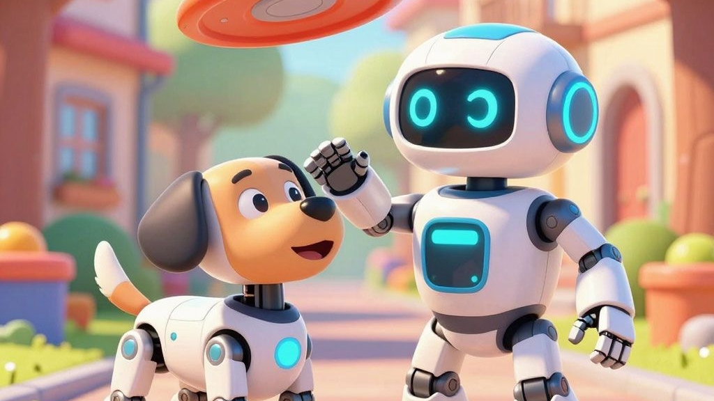 Подарок на День рождения, робособака по кличке Гром, праздник и друг робота Тёма, робопёс мультфильм