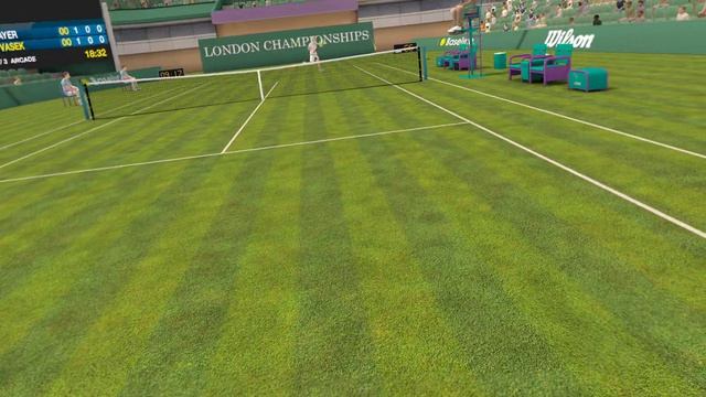 Киберспорт в клубе виртуальной реальности "Станция" - большой теннис