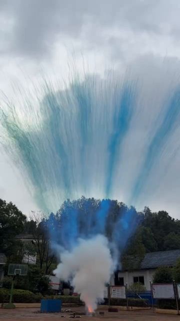 Салютная установка "Голубой веер лапша" (50/1.2) JF DMC30-50VM/01b