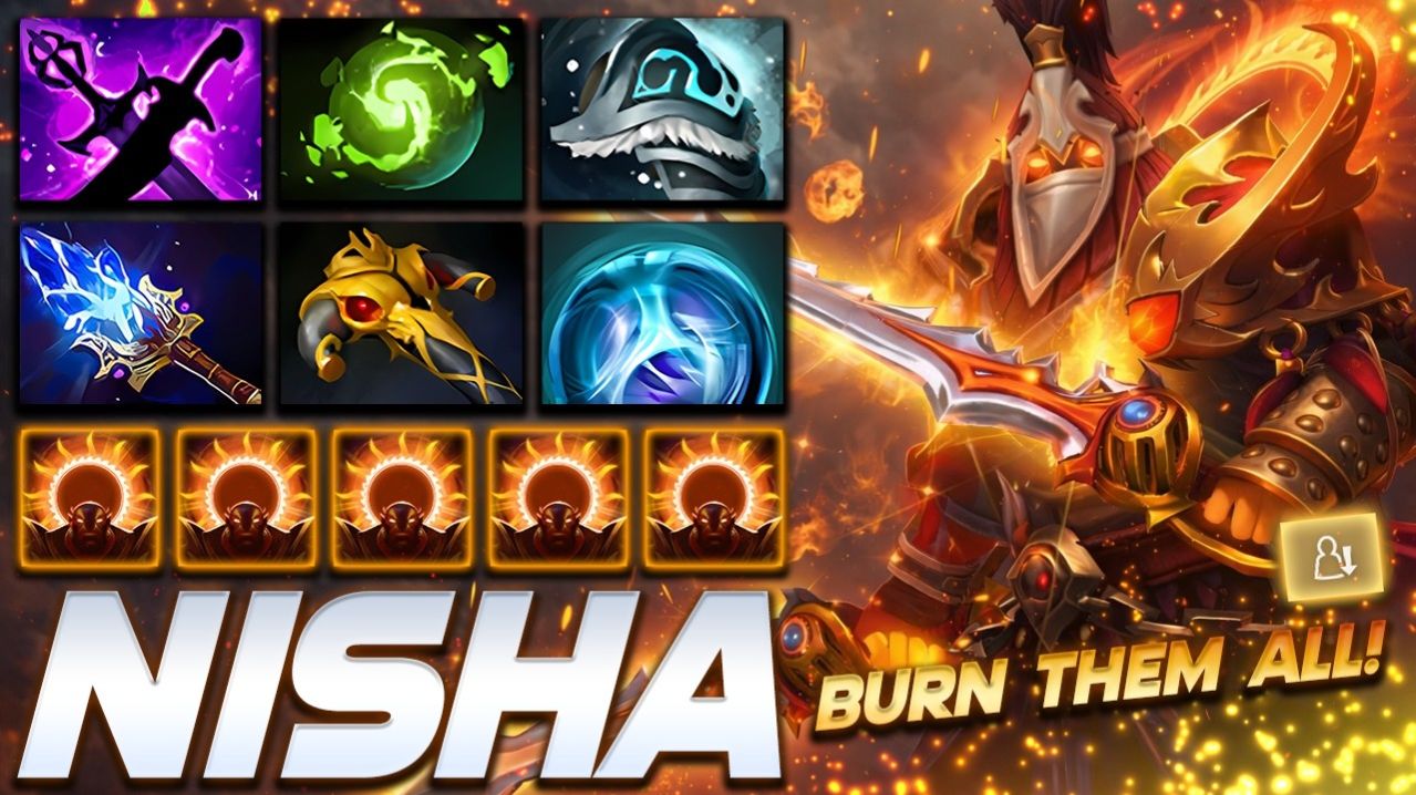 Nisha Ember Spirit — профессиональный геймплей в Dota 2 [Смотри и учись]