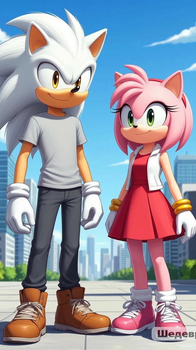 Тандер и Эми в городе.