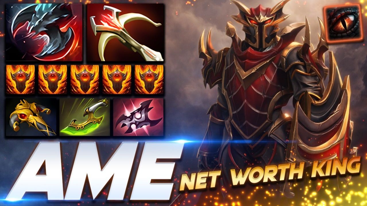 AME DRAGON KNIGHT - NET WORTH KING — профессиональный геймплей в Dota 2 [Смотри и учись]