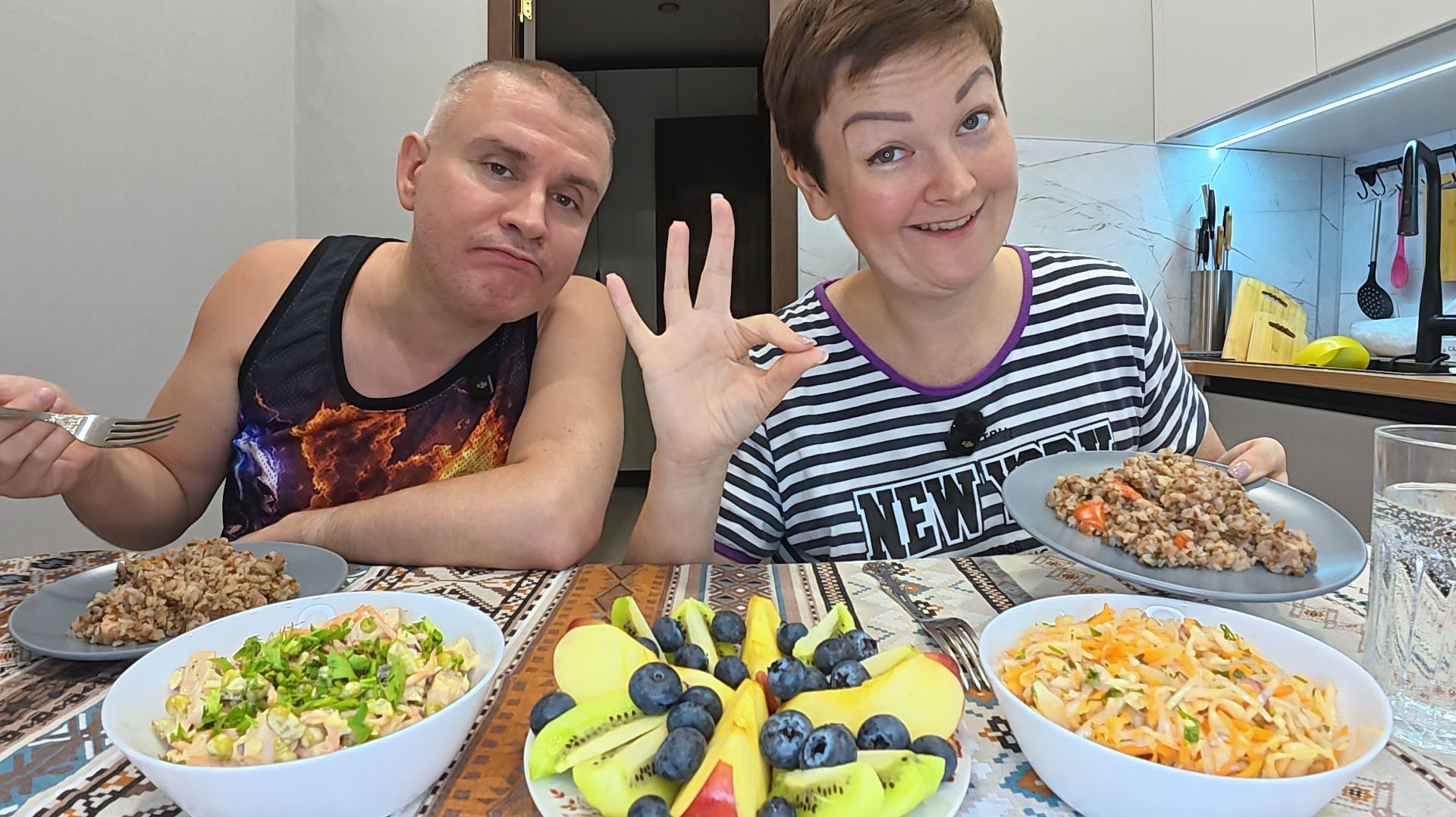 Мукбанг у нас каждая КАЛОРИЯ на счету! СЛОПАЛИ всё НАПЕРЕГОНКИ! ПП ужин без ДИЕТ в радость)