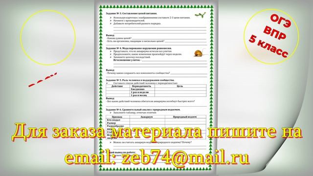 Практическая работа "Искусственные сообщества на примере аквариума".
