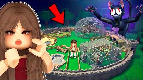 Строим ЗООПАРК БАЗУ С НОВЫМ КОТОМ-МОНСТРОМ в 99 ночей в лесу Роблокс