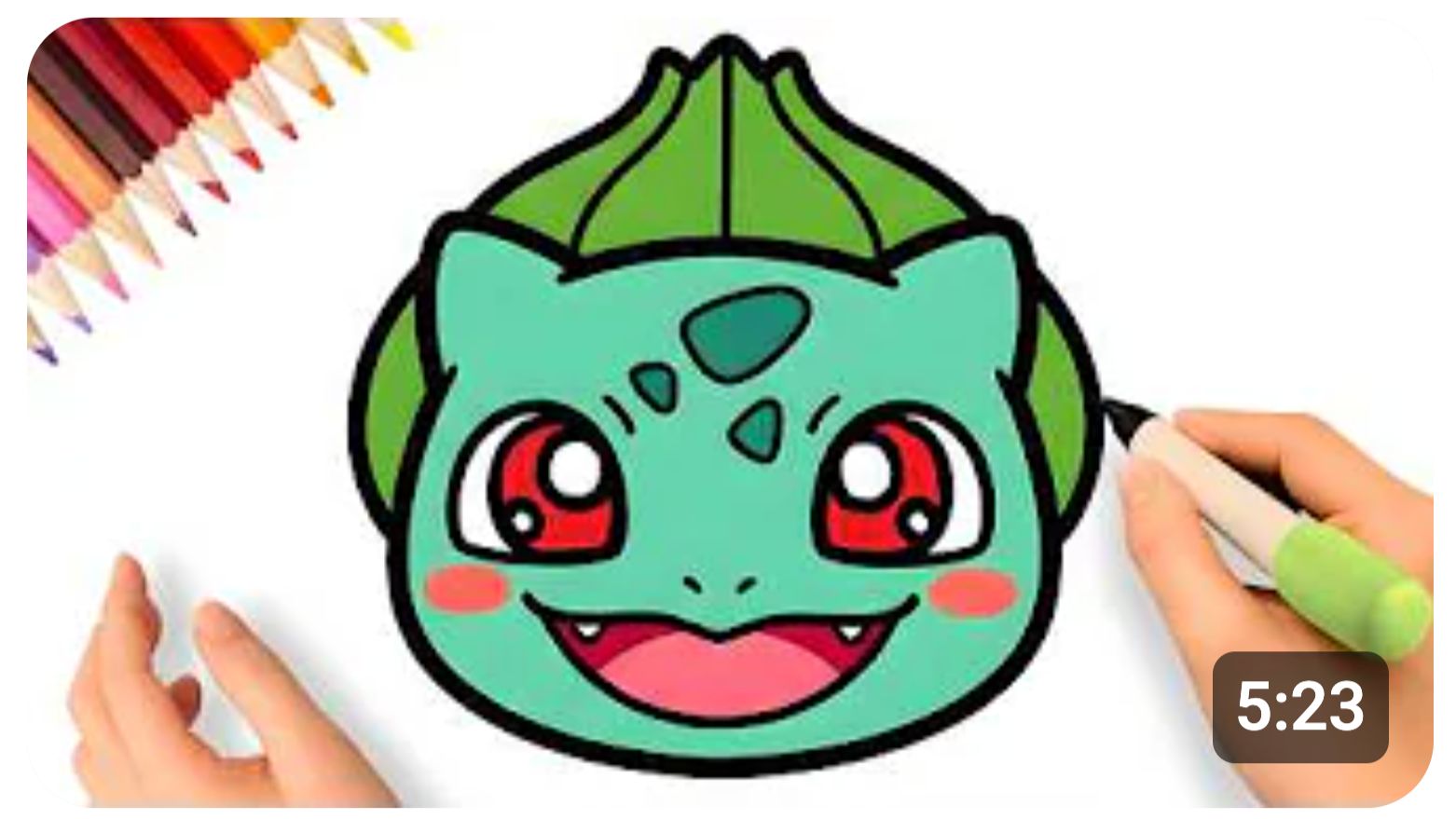 КАК ЛЕГКО НАРИСОВАТЬ МИЛОГО БУЛЬБАЗАВРА 💚