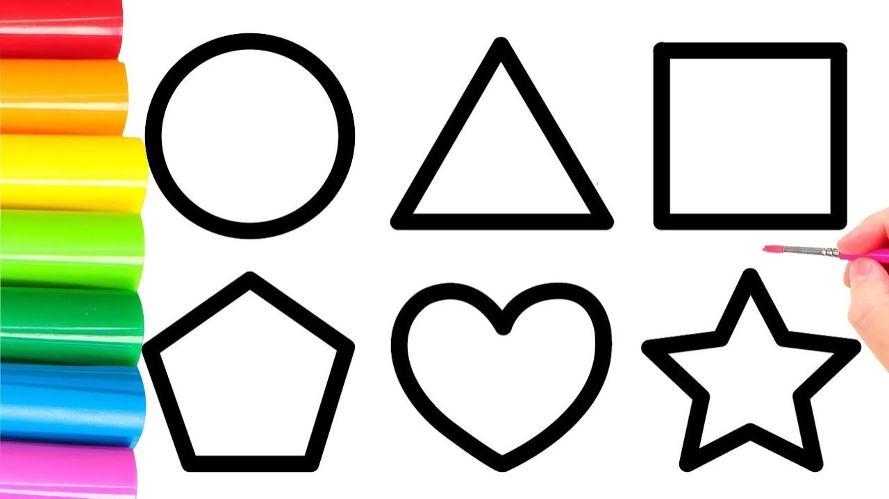 Как нарисовать фигуры. Рисунок раскраска