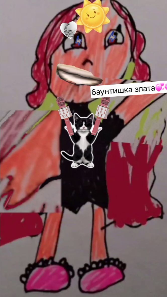 Настя - художница👩🎨 Нарисовала (баунтишку🥑) Злату🦕