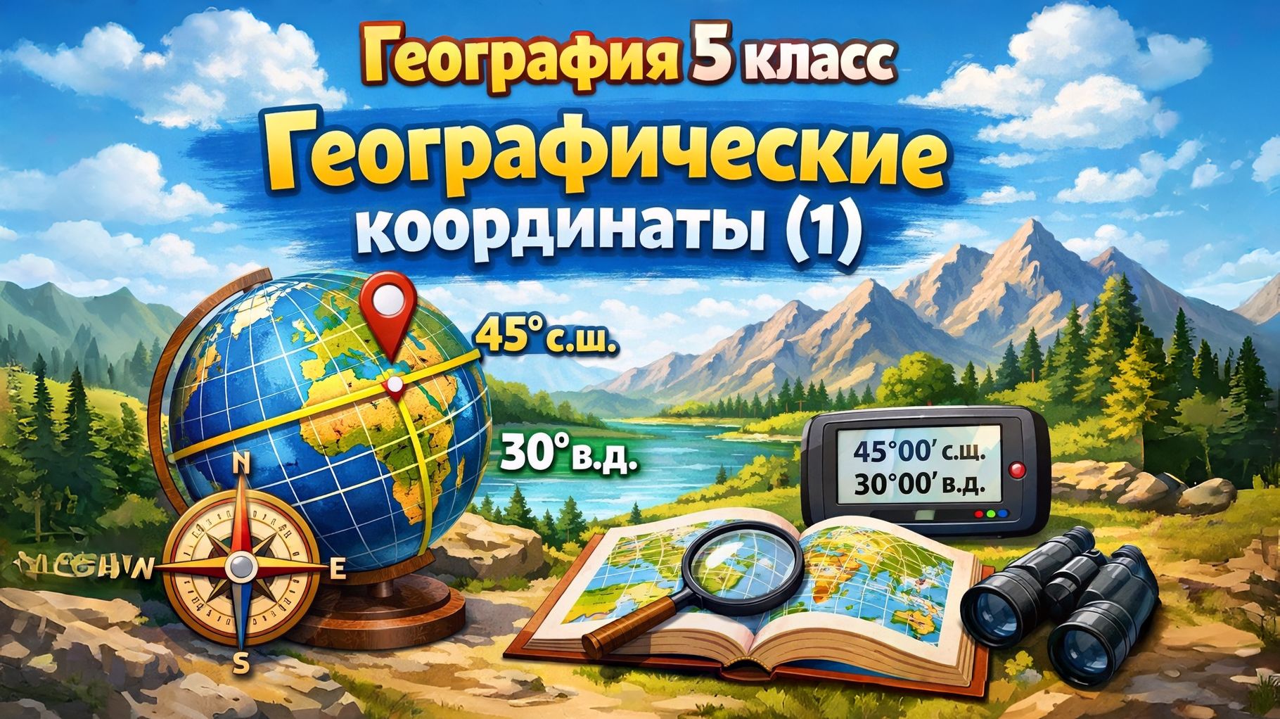 §18 "Географические координаты" (1), География 5-6 классы, Полярная звезда