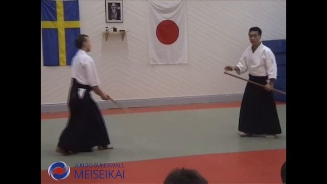 18.Aikido Jo Tai Ken Ai Hanmi Ikkyo Omote Shishiya Sensei Sandviken 2002