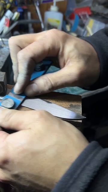 Создание клинка из дамасска для 007 Складного - Кузница Пампухи И.Ю.