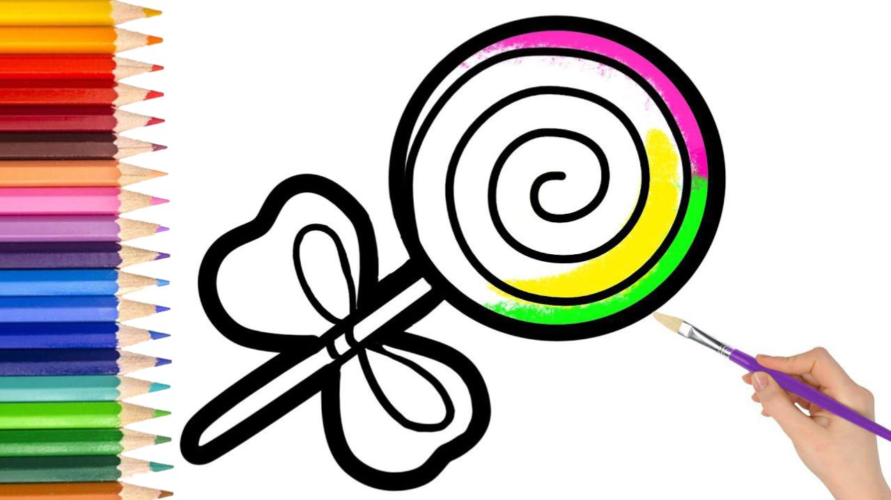 Мультик для детей-Как нарисовать КОНФЕТЫ/Рисование КОНФЕТЫ для детей