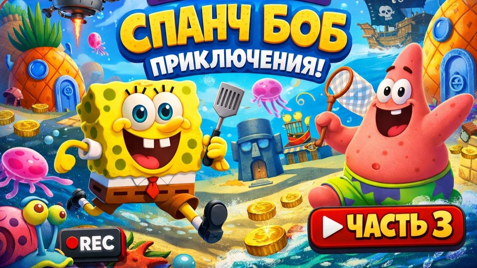 Губка боб квадратные штаны, Сэнди, Патрик, Мистер крабс, Сквидвард    #3