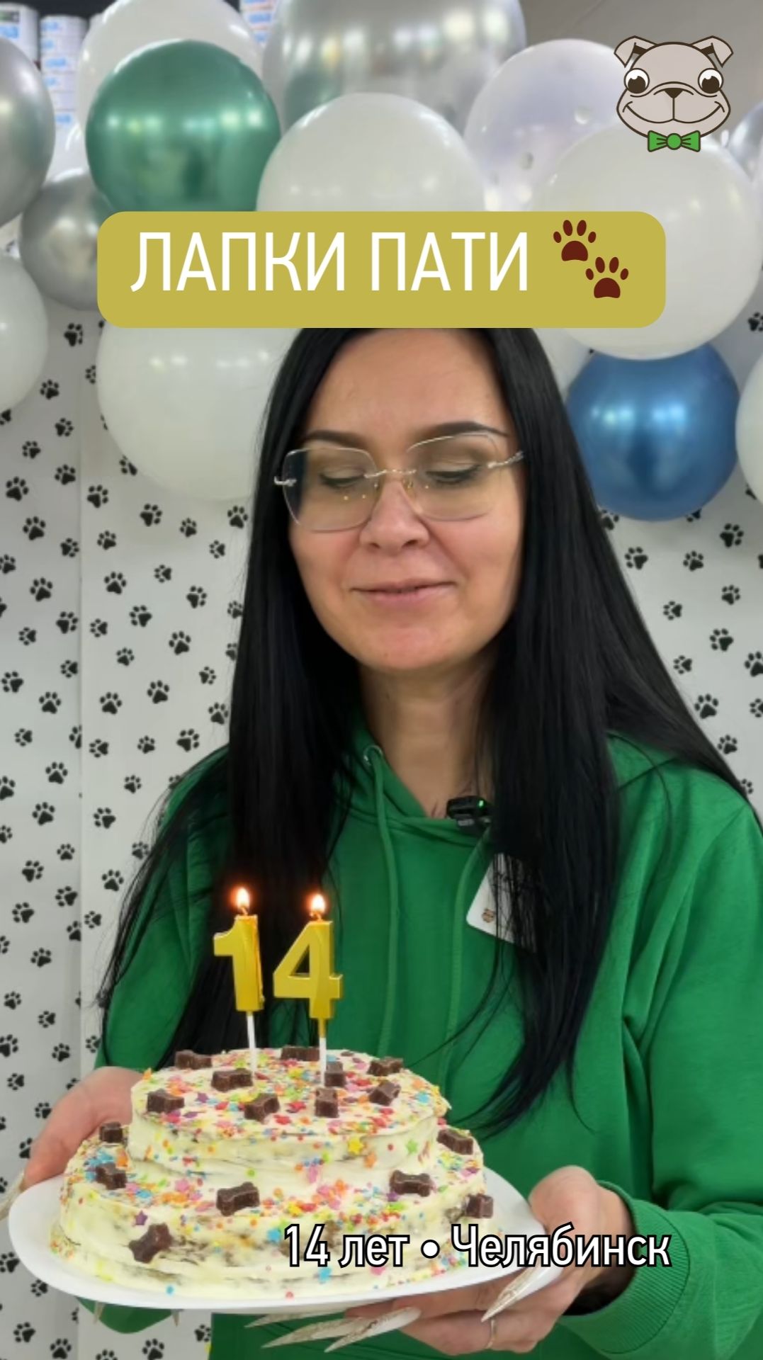 Лапки Пати 🐾 Нам 14 лет! «Мистер Гав» Челябинск | фотозона, торт и картины лапками