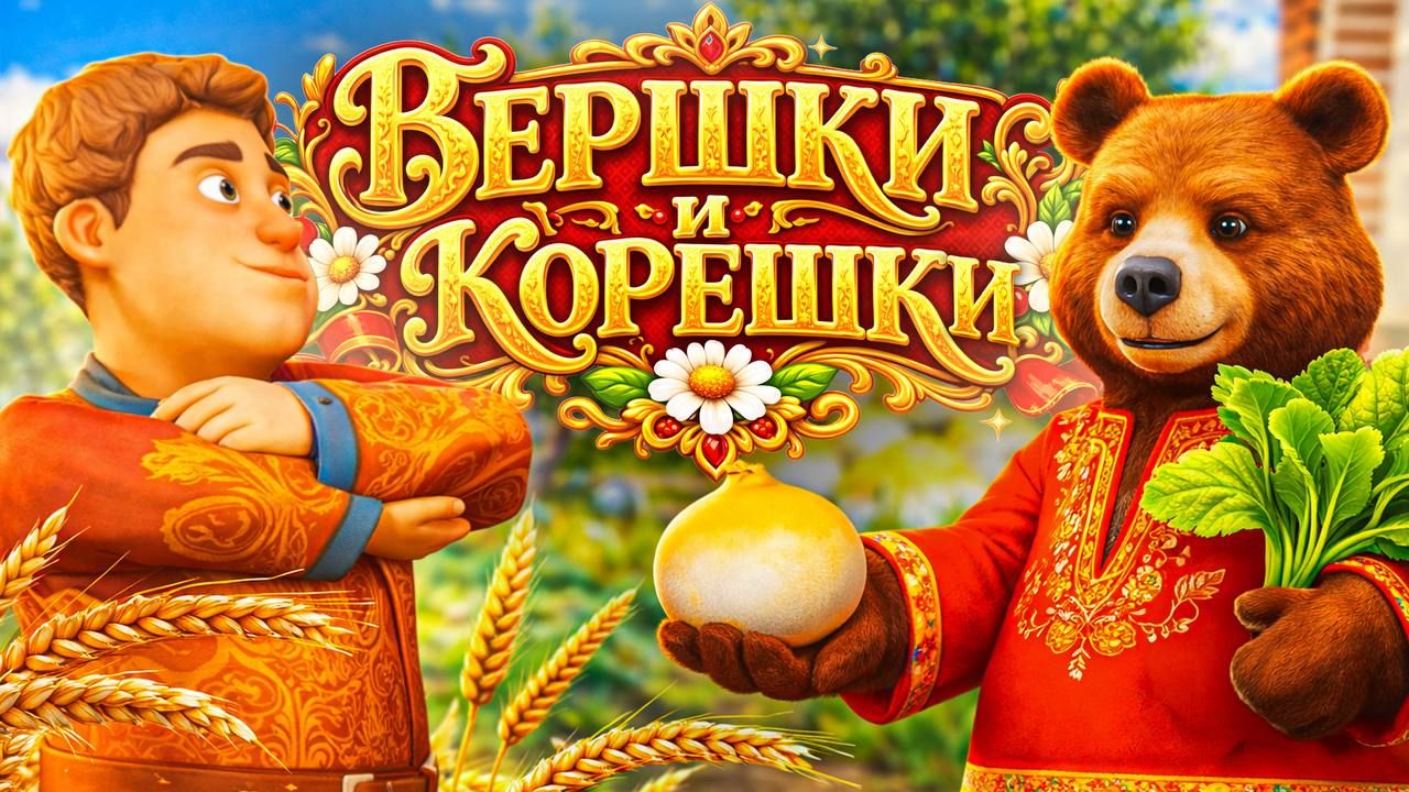 Вершки и Корешки🐻👨🦳 Народная сказка  Мультфильм