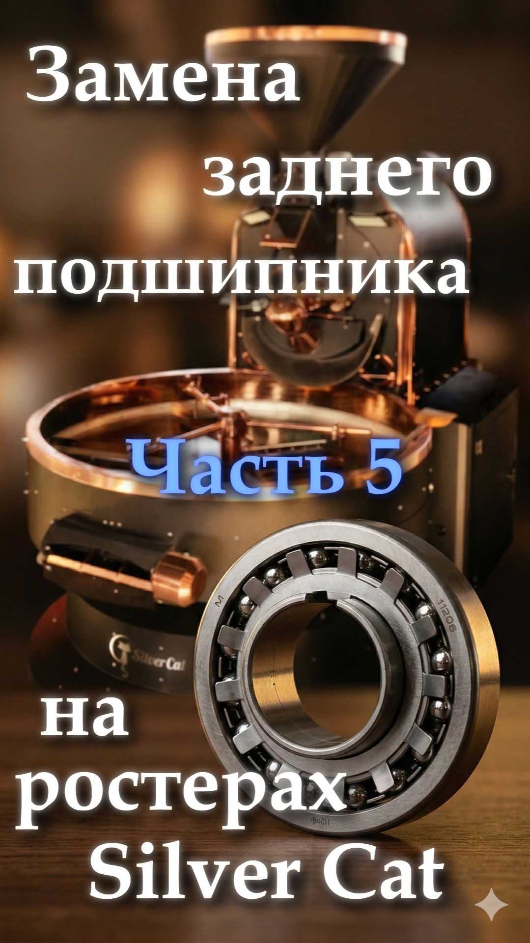 Кофейное производство и ростер Silver Cat: как проходит замена подшипника ростера? | Часть 5