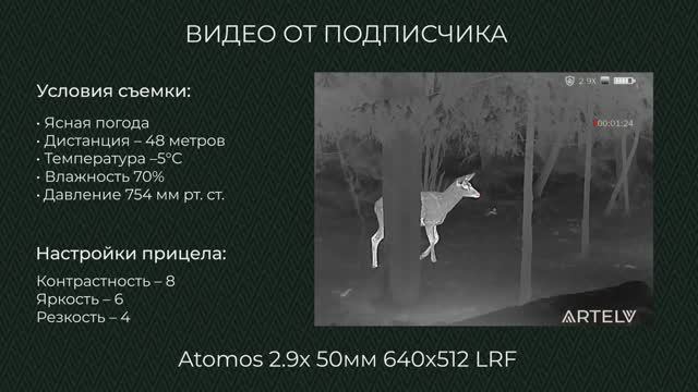 Что видно через тепловизор Artelv Atomos 2.9x50 мм 640×512