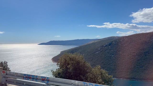 🇭🇷🇭🇷Вид из окна автобуса Пула-Риека🇭🇷Вид на бухту и море🇭🇷🇭🇷