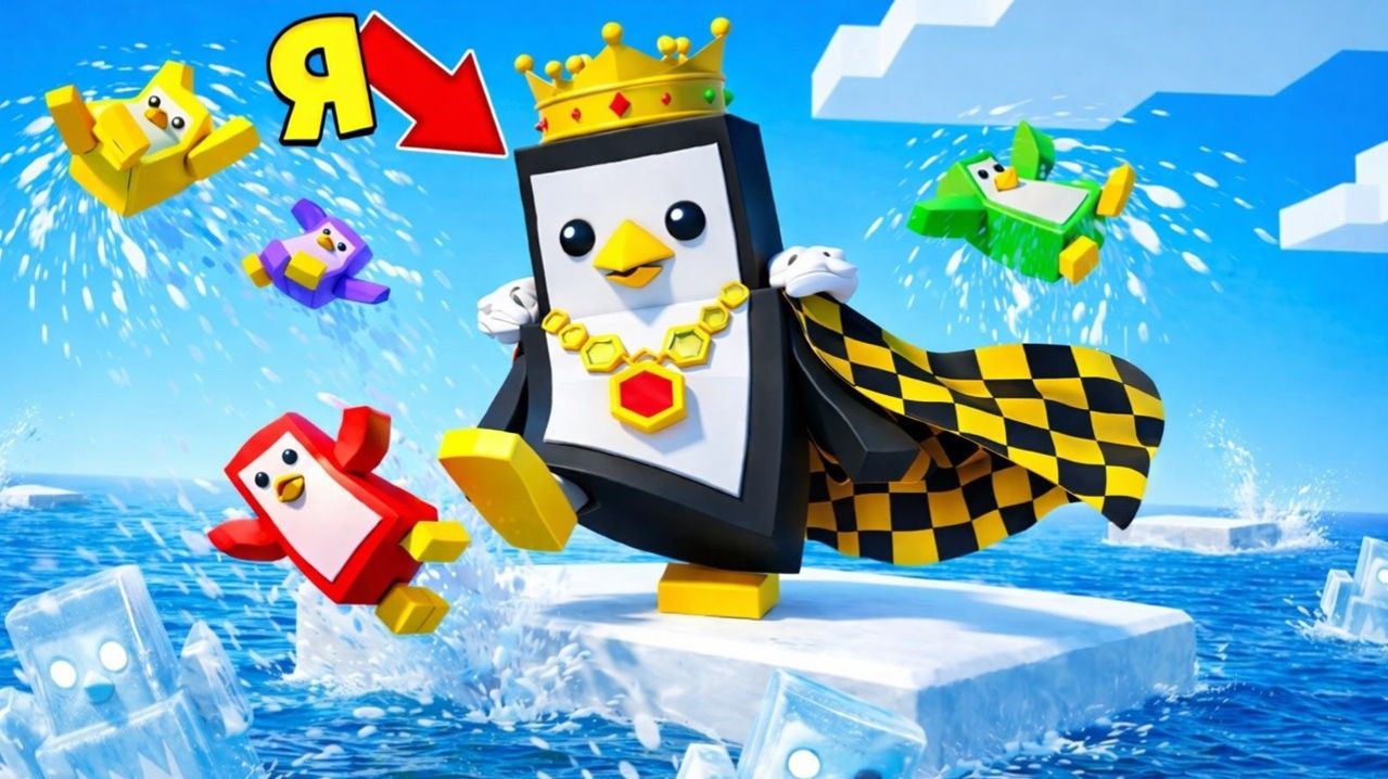 САМЫЙ КРУТОЙ ПИНГВИН ЗАХВАТИЛ ЛЬДИНУ В НОКАУТ Роблокс!