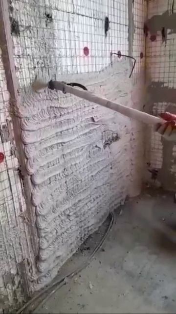 Процесс штукатурных работ