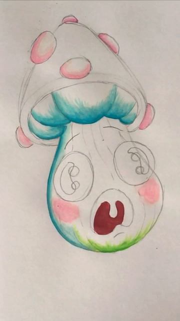 Нарисуем забавный мухомор 🍄
