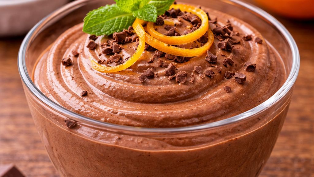 Постные десерты - шоколадный мусс с апельсином