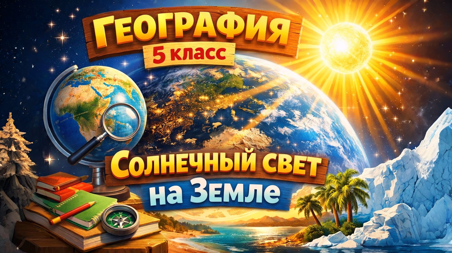 $11 "Солнечный свет на Земле", География 5-6 классы, Полярная звезда