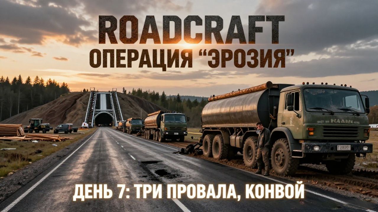 RoadCraft | Операция "Эрозия". День 7: Восстановление дорог, доставка грузов и конвой