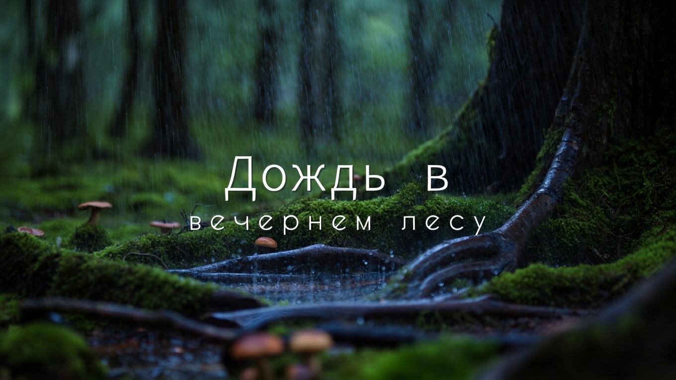 ✧ Тихий дождь в лесу на закате — 3 часа релаксации | Природная атмосфера для глубокого расслабления