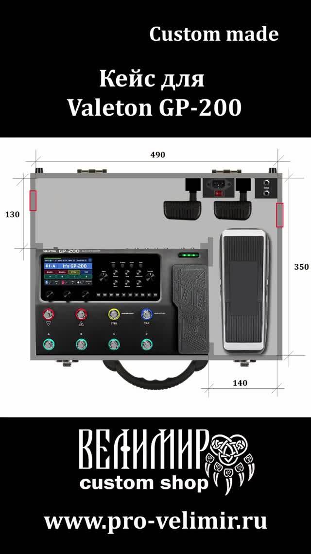 Кейс для Valeton GP 200 #valetongp200 со встроенным силовым модулем  #workshopvelim