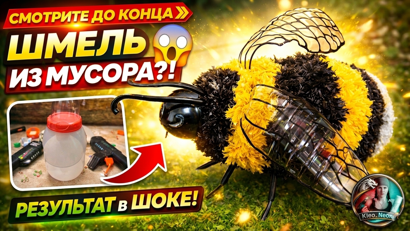 Шмель из мусора своими руками 🐝 Декор для дома и сада за копейки | DIY