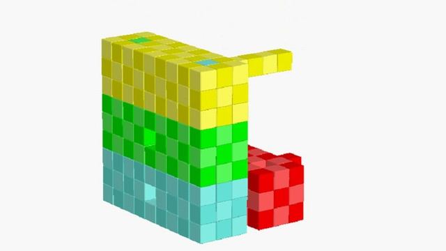 110. Головоломка "Кубик с дырками и штырьками"