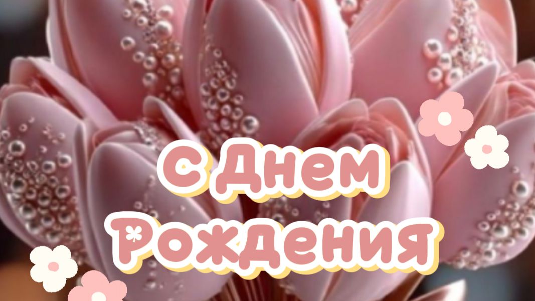 С Днем рождения женщине будь счастливой улыбка! 🎂✨
