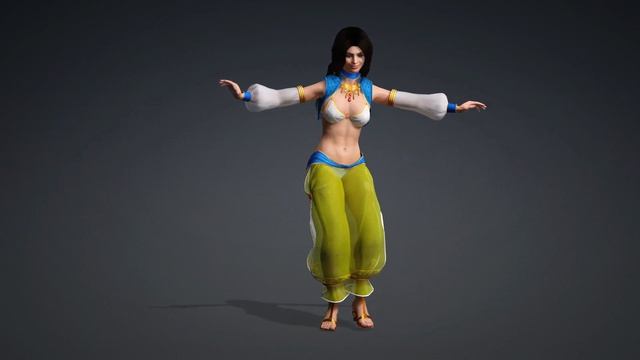 Восточный танец- 3Д модель и анимация.
