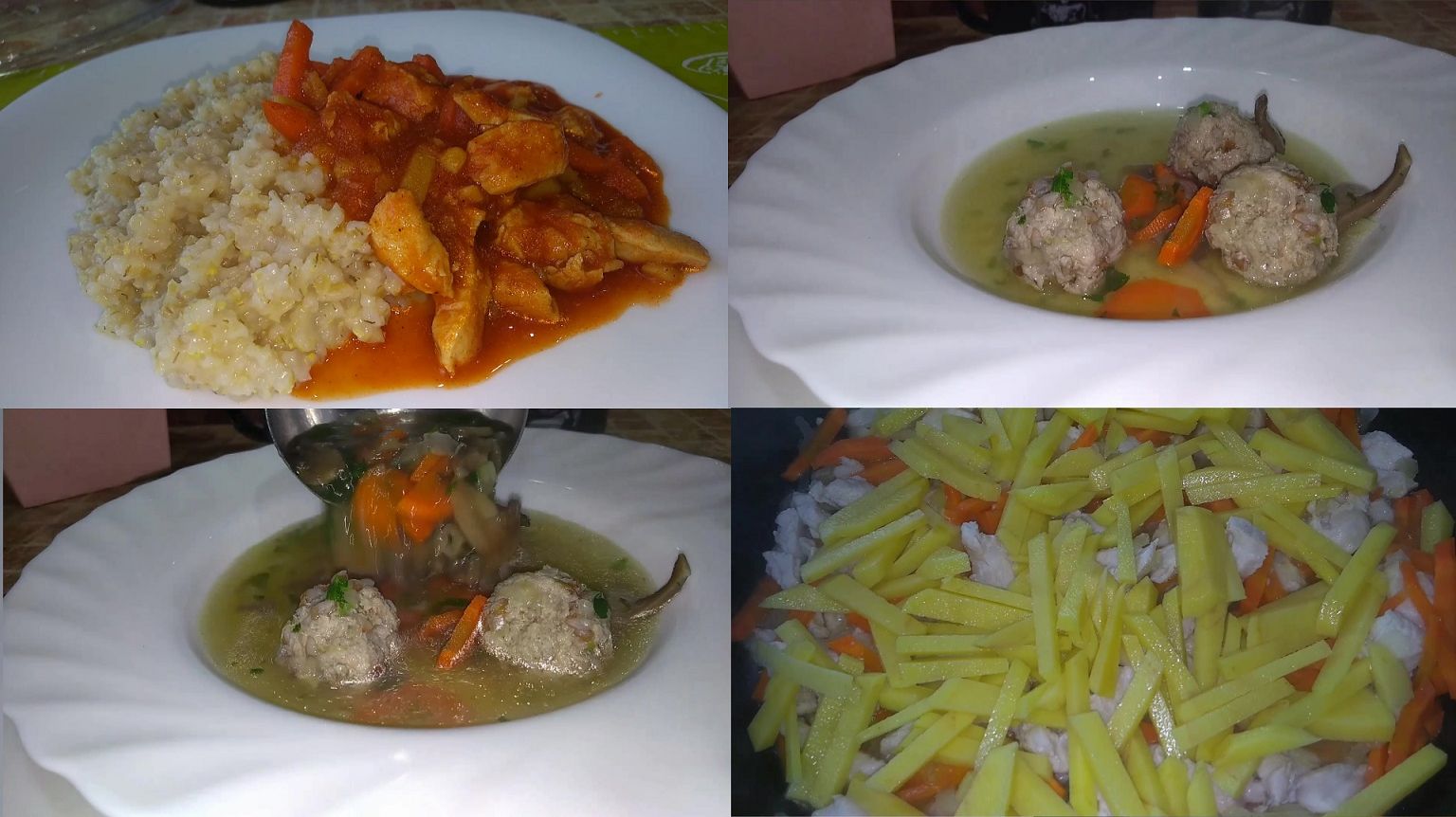 Разгрузочный Суп С фрикадельками, Всего 37 ккал! Ячневая Каша С Курицей И Овощами  в Соусе