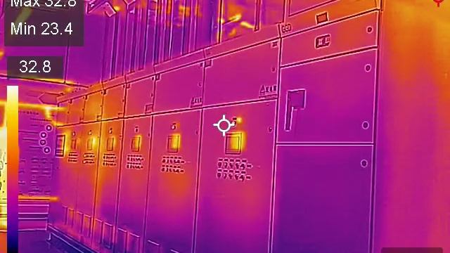 Серверная. Съёмка термокамерой.