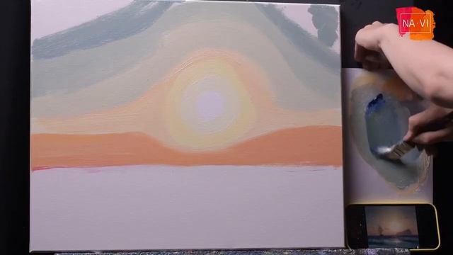 СЕКРЕТ ХУДОЖНИКА. Надежа Ильина. Как сделать растяжку при написании неба
