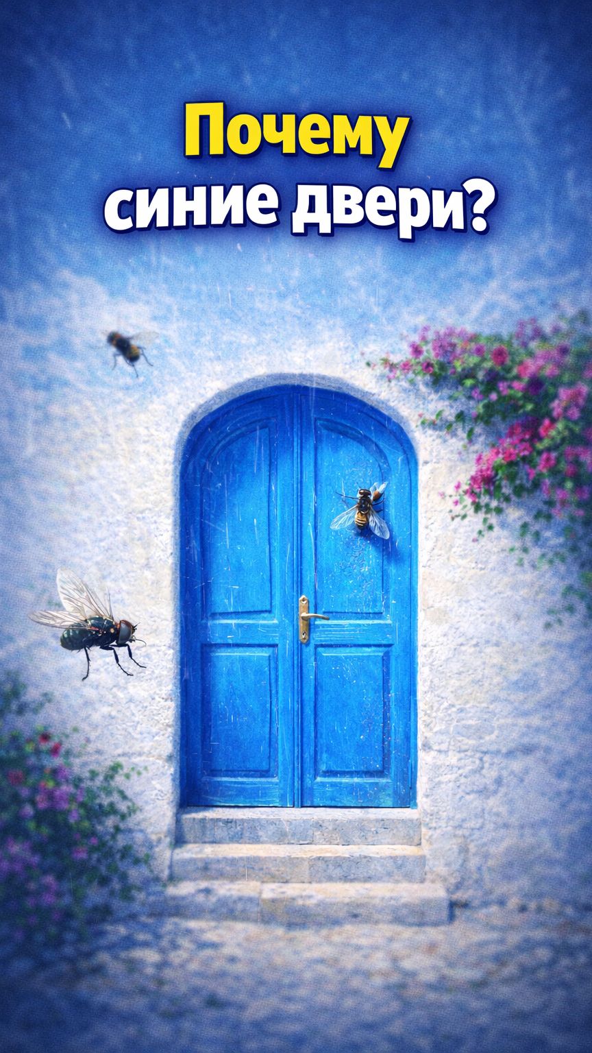 Почему двери красили в синий цвет?