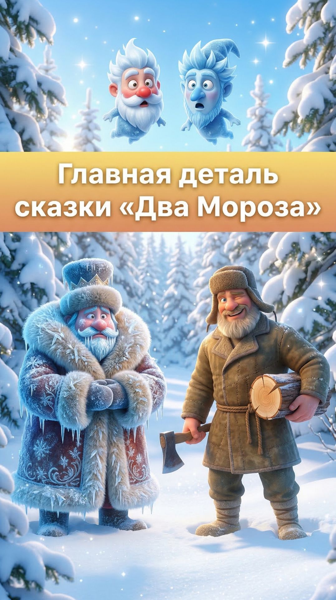 Почему Мороз не смог заморозить мужика? Главная тайна сказки «Два Мороза»!